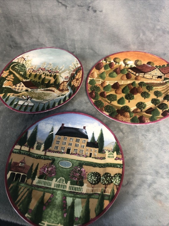 1995 Block Country Village Collectible Plates by Gear 8 | Etsy