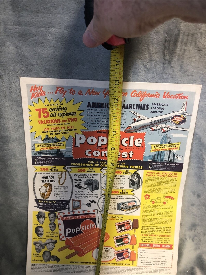 1957 Popsicle Contest Advertisement Saturday Evening Post | Etsy