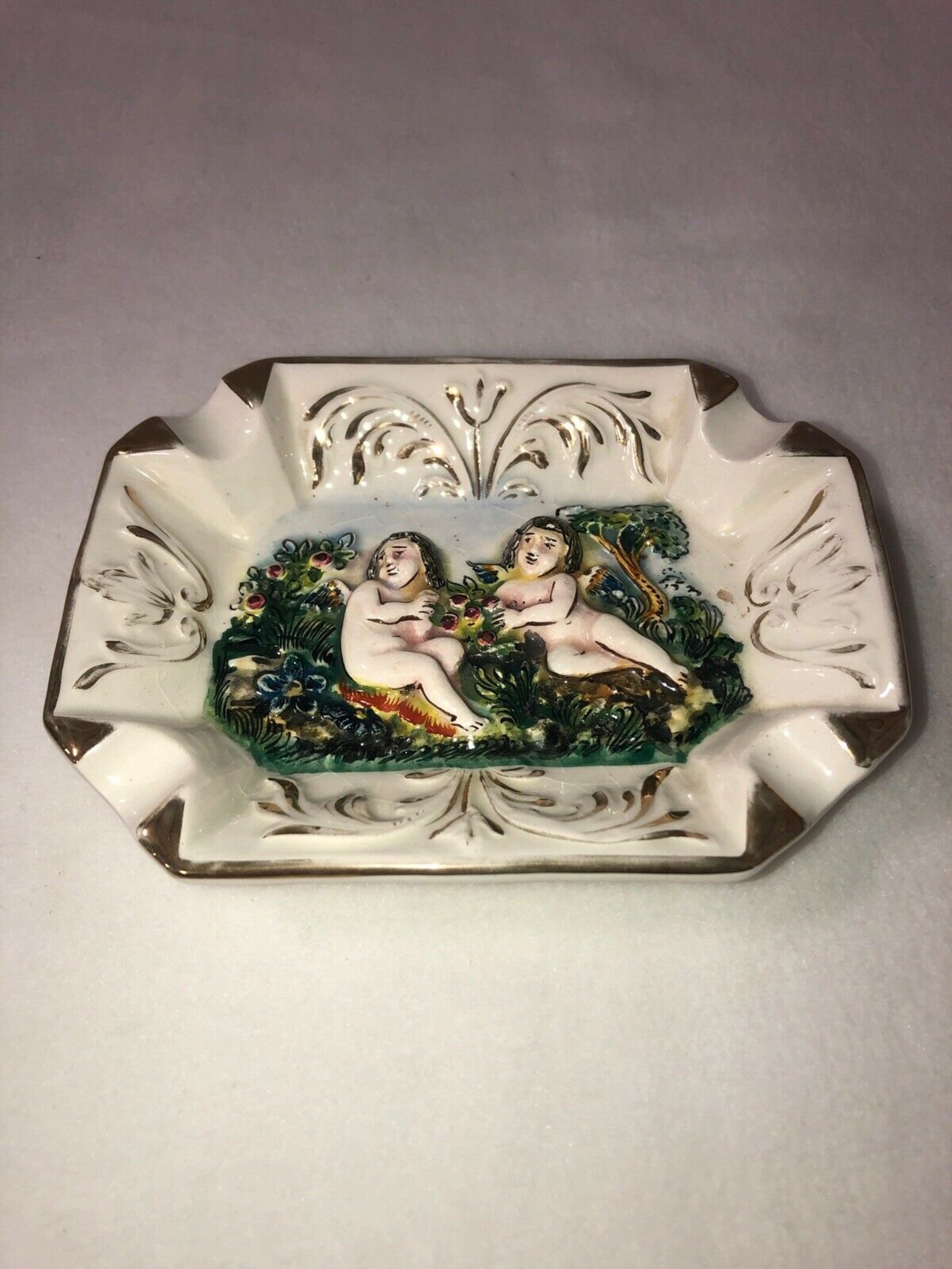 Vintage Capodimonte Cherubs Angels Porcelain Ashtray Made in - Etsy