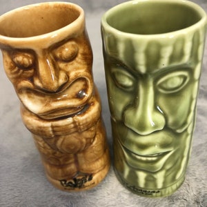 A Pair of Tiki Shooter Shot Glasses Chiki Tiki Port Aransas TX Surf ...