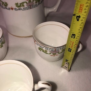 Vintage Edwin M Knowles China Semi Vitreous Tea Pot & 3 Cups Set - Etsy