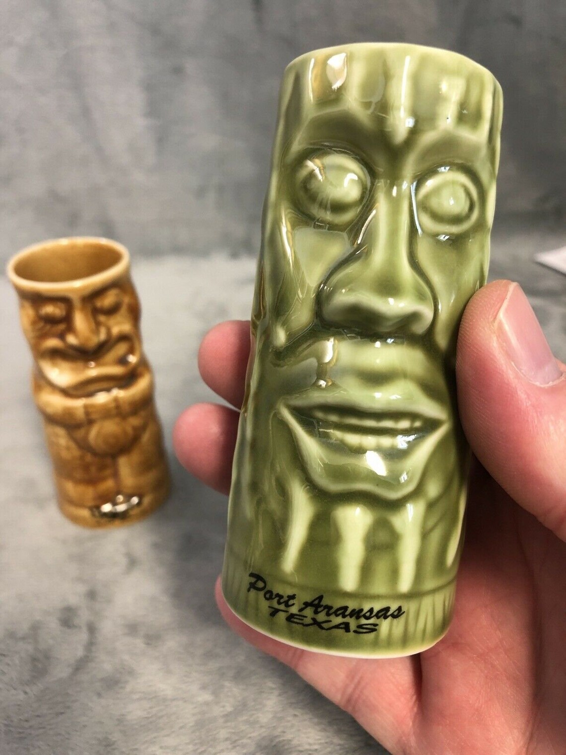 A Pair of Tiki Shooter Shot Glasses Chiki Tiki Port Aransas TX - Etsy