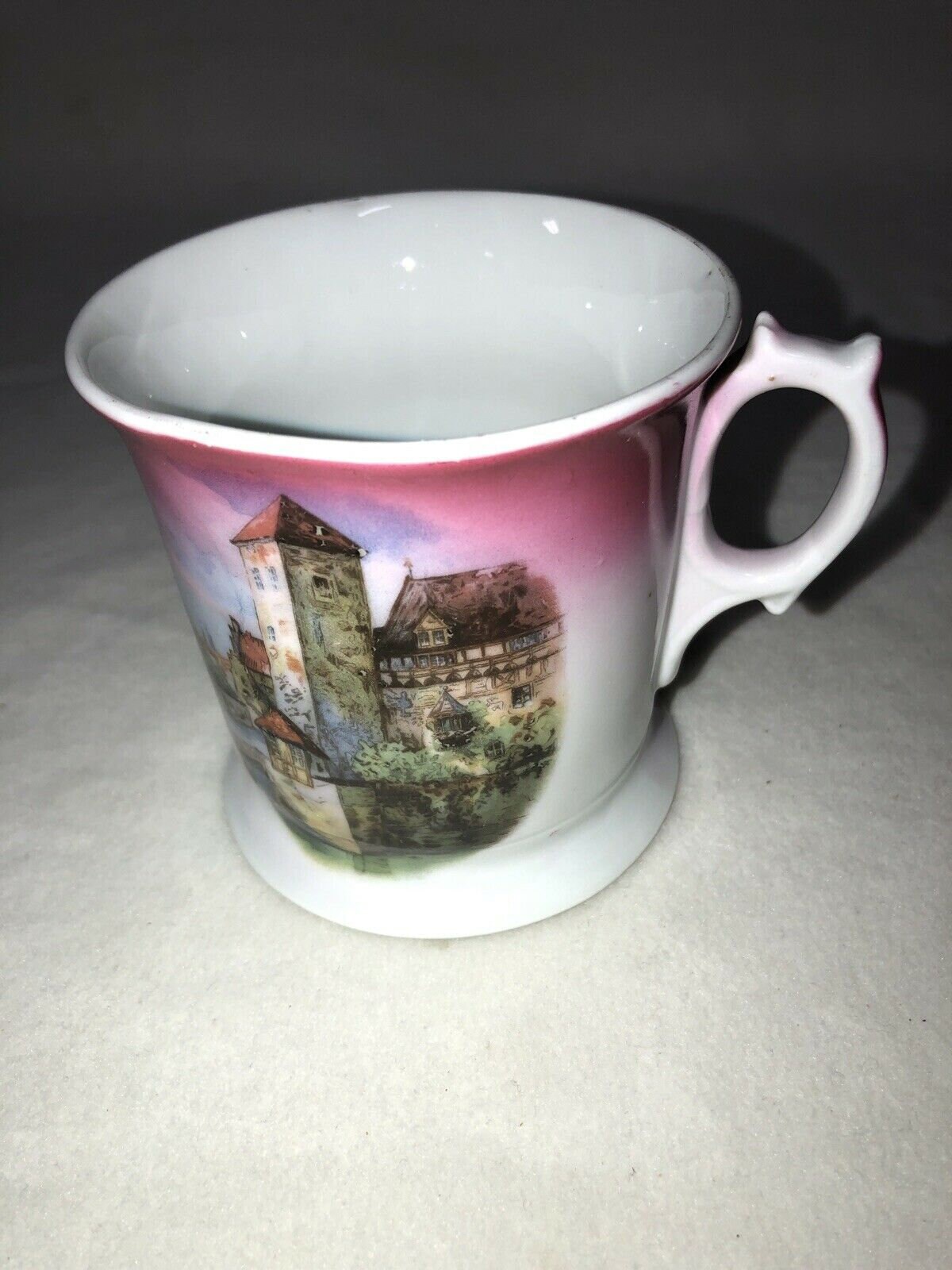 Antique Shaving Mug Nice Color & Castle Scene 3.5 Tall by - Etsy