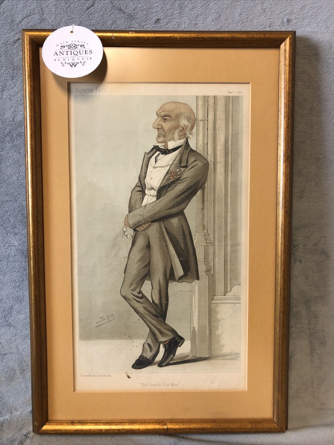 Antique Vanity Fair Nov 5th 1887 the Grand Old Man Lithograph Spy ...