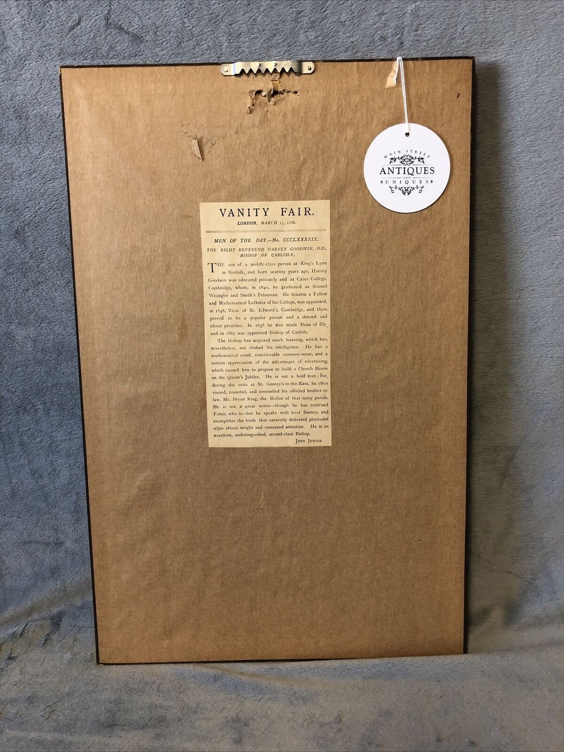 Antique Vanity Fair Mar 17 1888 Litho Spy Series Man of Day - Etsy