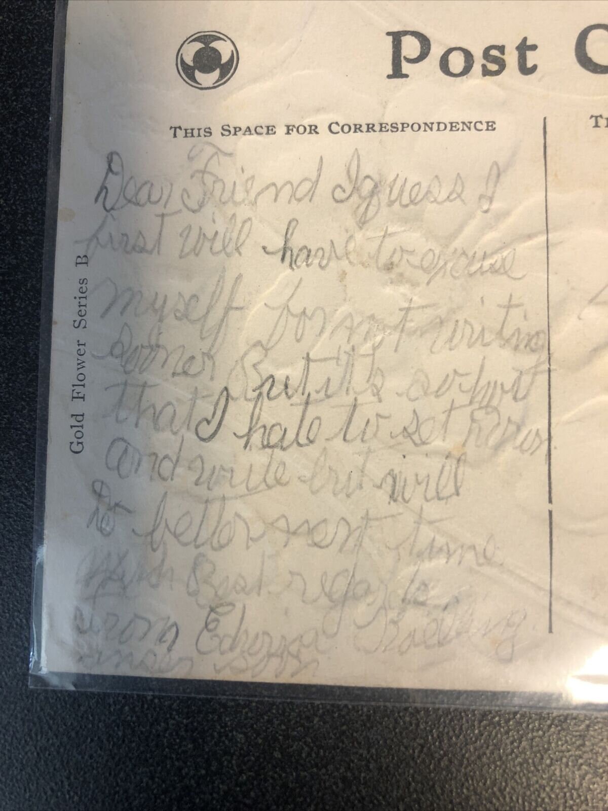 1900s Antique Embossed Post Card Floral Stunning - Etsy