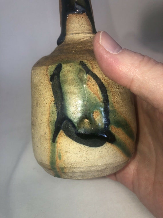 Unidentified Vintage Studio Art Pottery Vase Signed Stoneware | Etsy