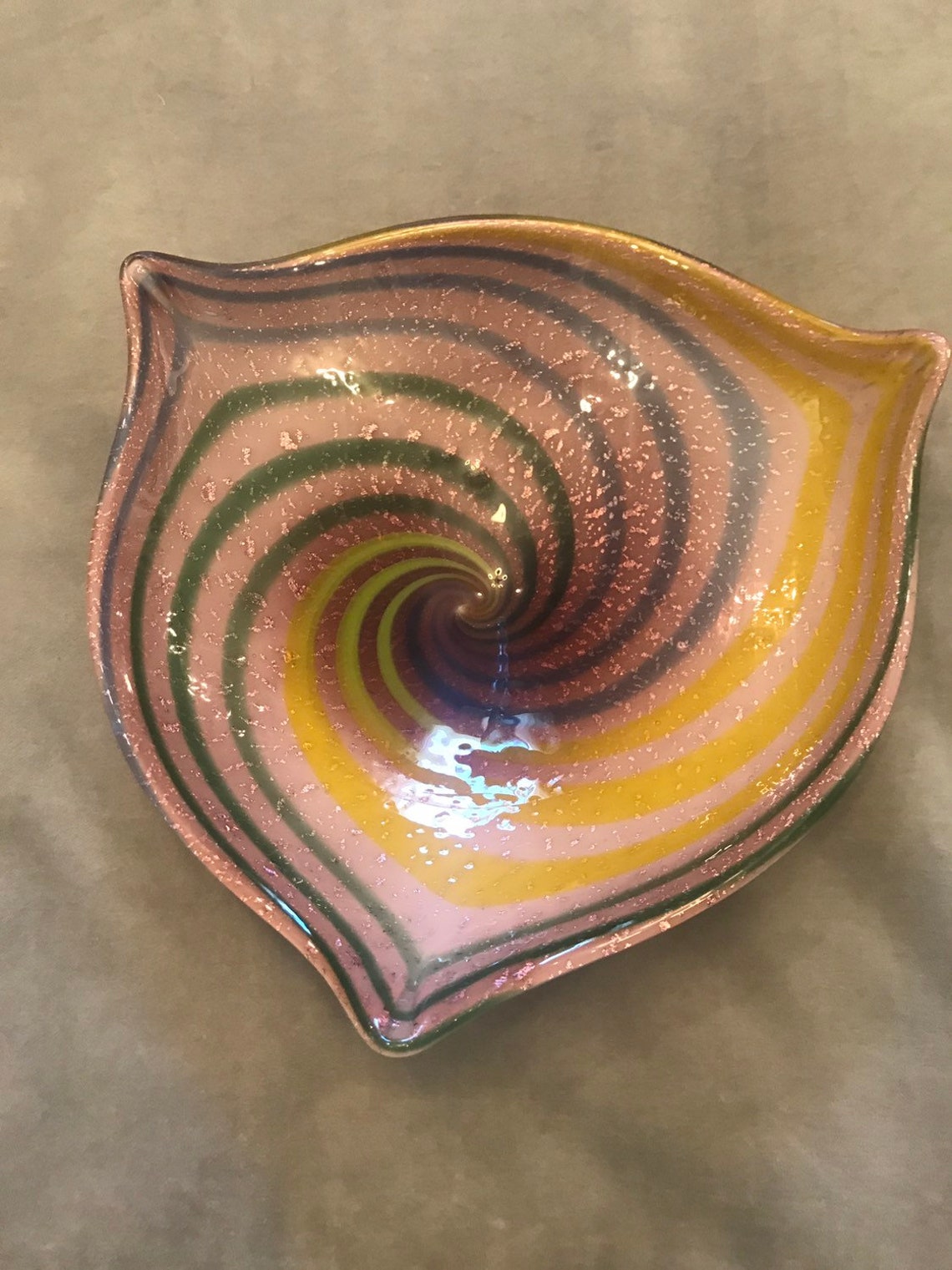 Murano Multi Color Swirled Dish - Etsy