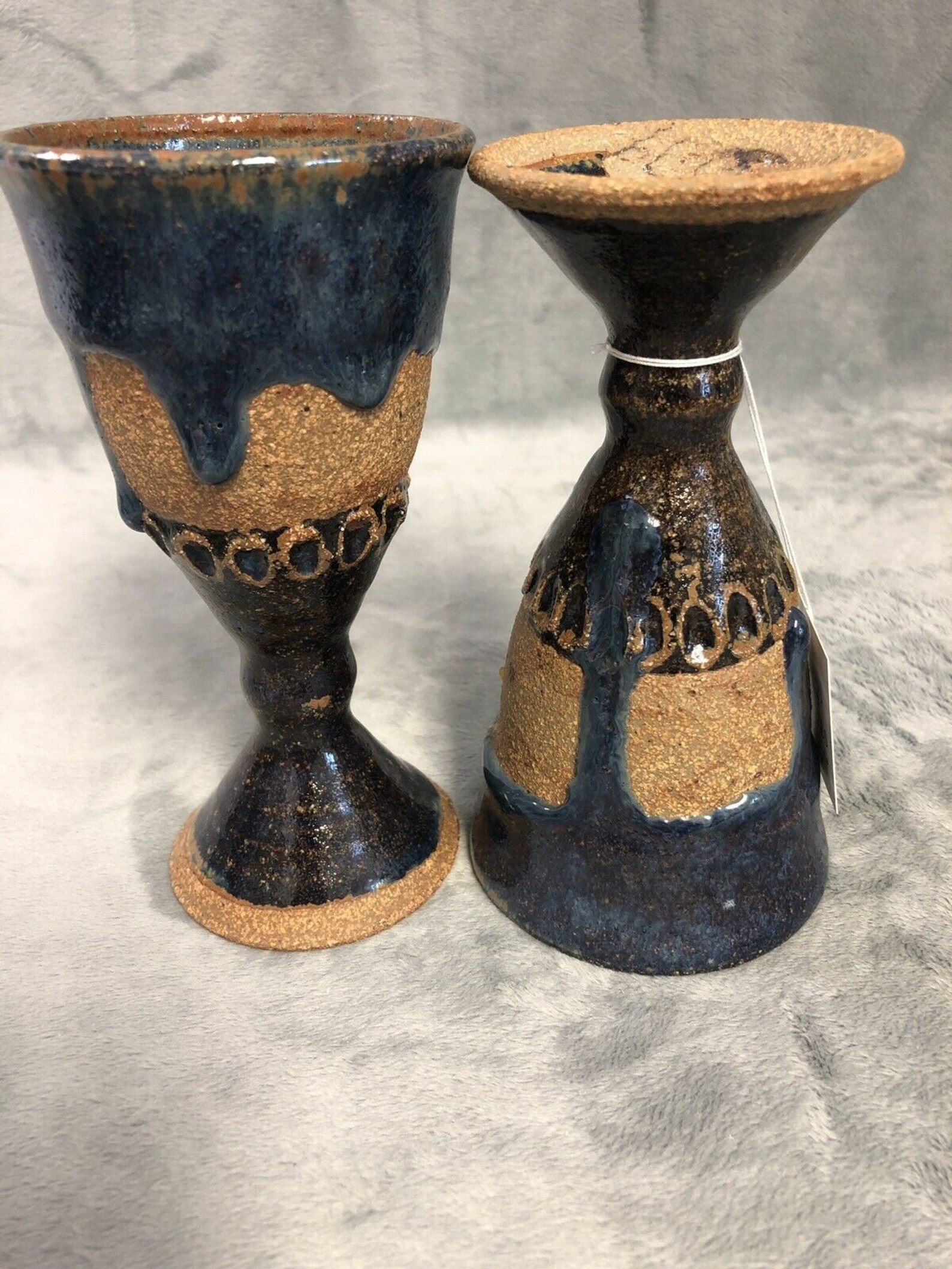 Vintage Handmade Stoneware Herbert Studio Art Pottery Goblets - Etsy.de