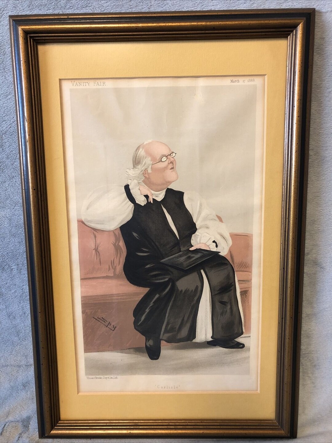 Antique Vanity Fair Mar 17 1888 Litho Spy Series Man of Day - Etsy