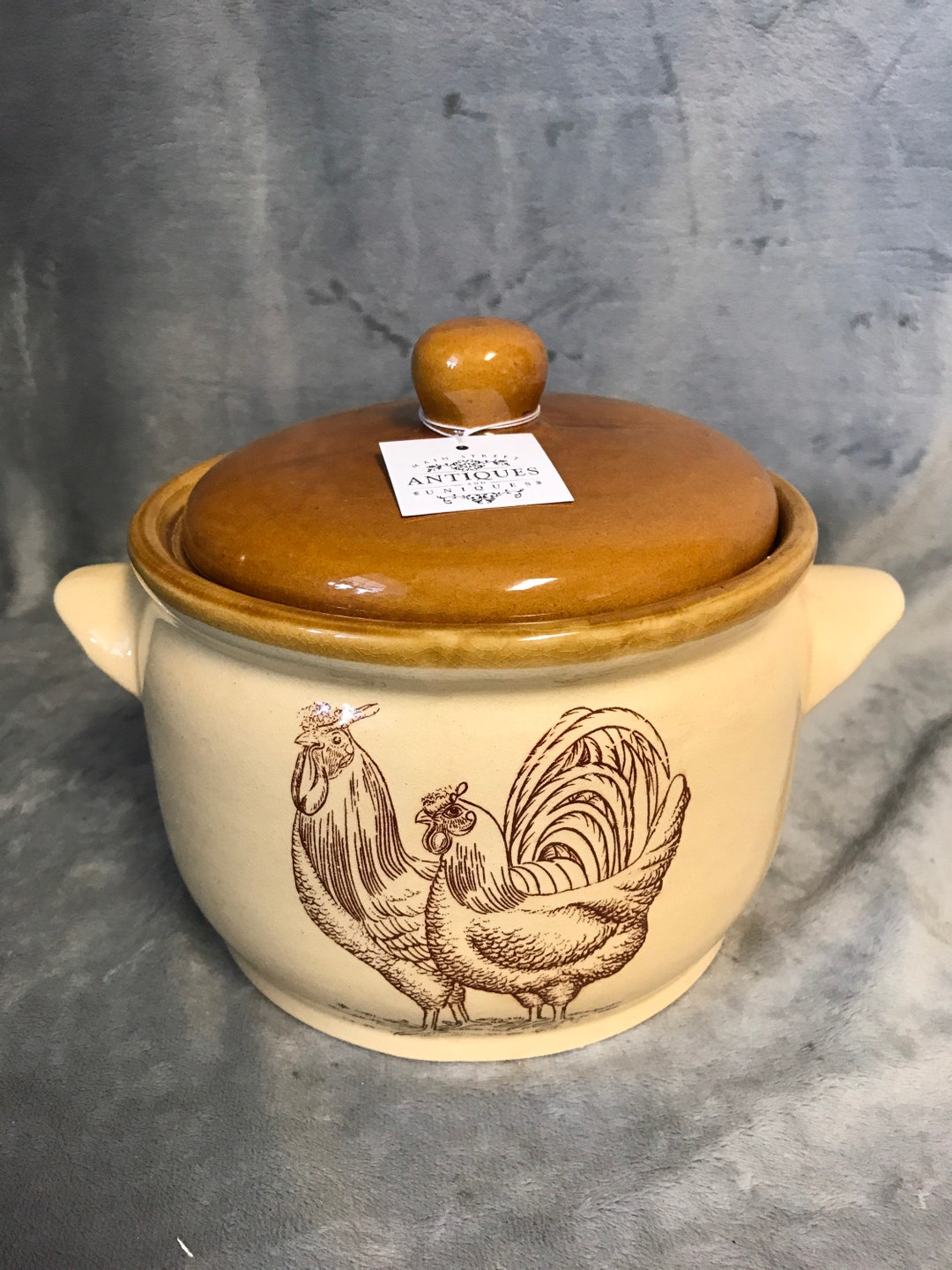 Vintage Rooster Lidded Casserole Dish. - Etsy