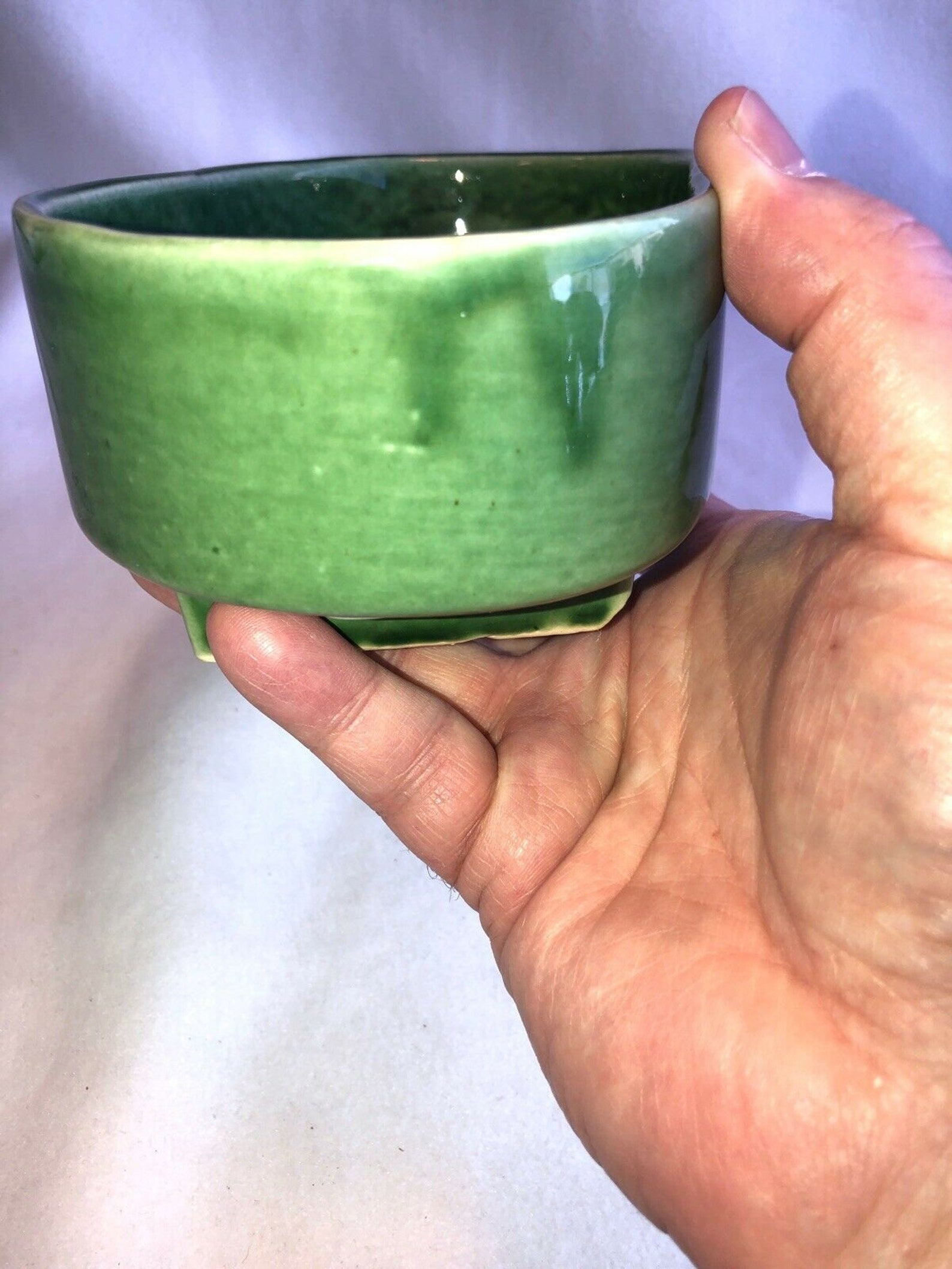 Mid Century Mccoy USA Pottery Planter 6.5 Long by 4 Wide Drippy Glaze ...