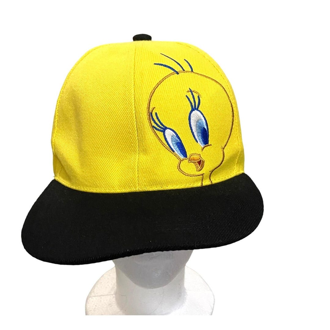 Looney Tunes Tweety Bird Snapback Six Flags Baseball Cap Hat Visor ...