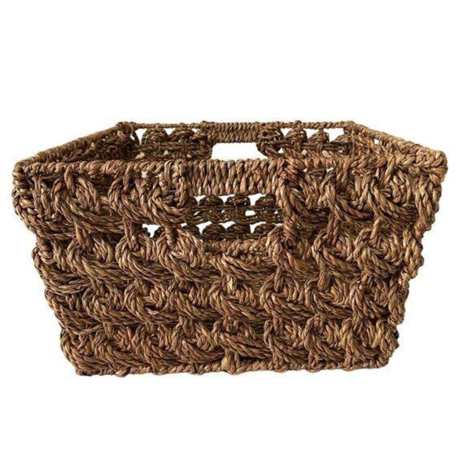 Handwoven Natural Seagrass Basket With Handles for Storage or ...