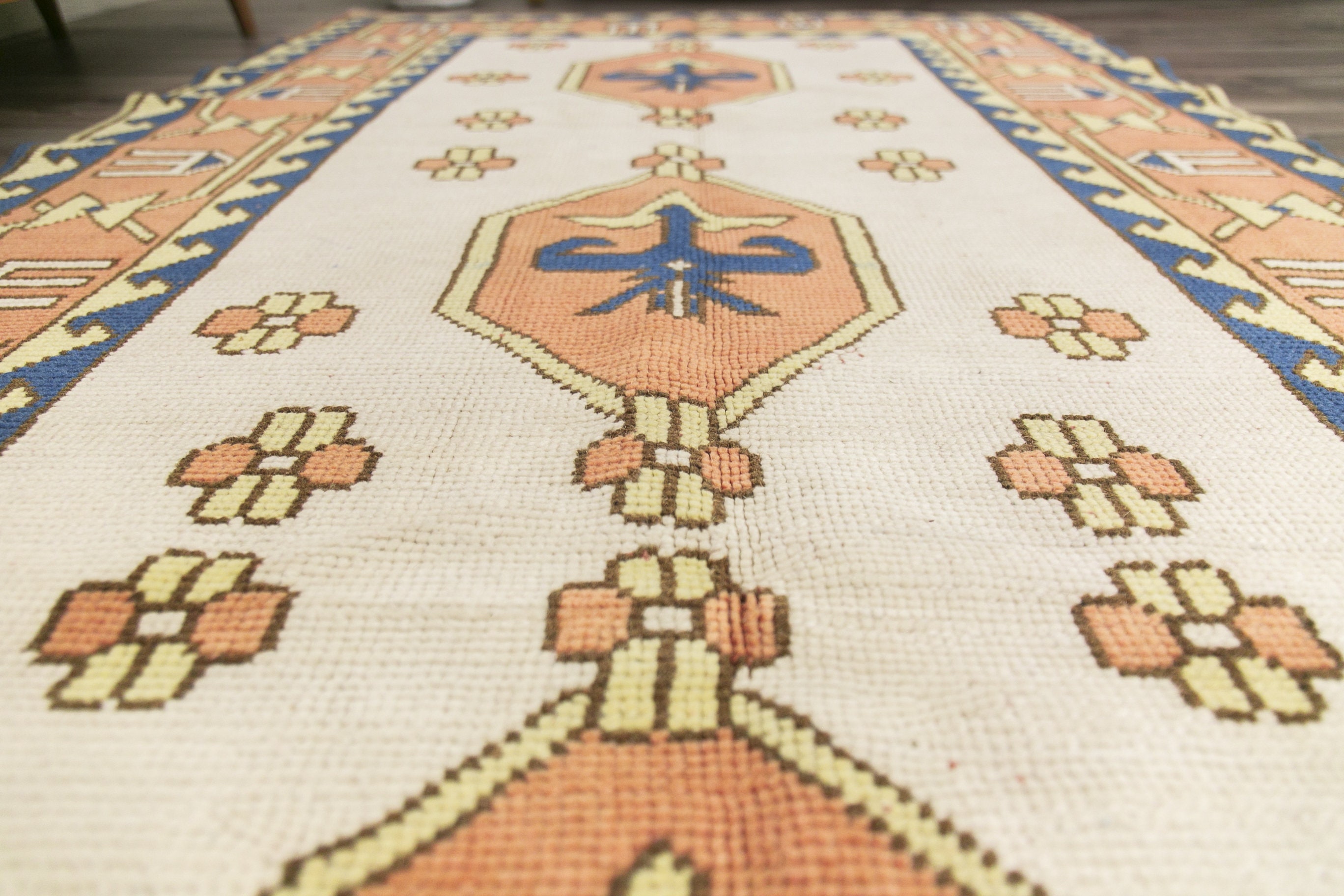 7.1 x 4 ft 218 x 123 cm Vintage Oushak Rug Turkish Rug | Etsy