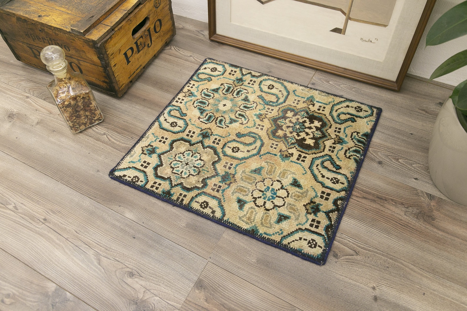 1.8 X 1.6 Ft 56 X 51 Cm Small Square Rug Square Rug | Etsy