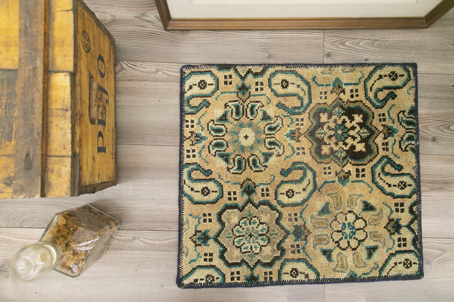 1.8 X 1.6 Ft 56 X 51 Cm Small Square Rug Square Rug | Etsy