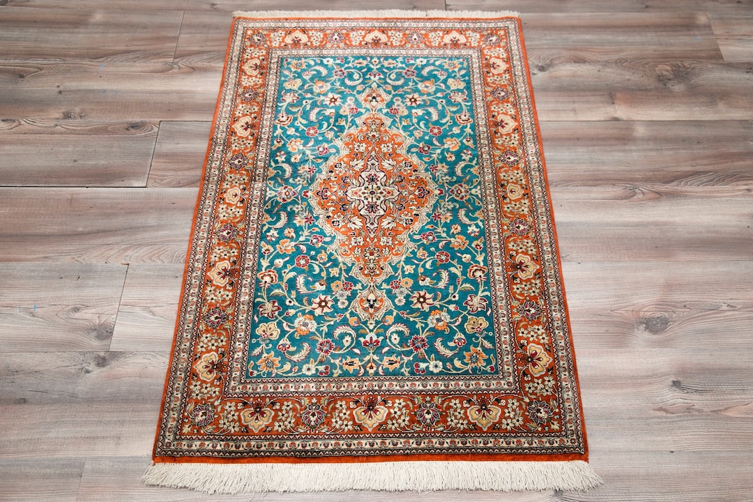 4 X 2.4 Ft 123 X 76 Cm Natural Silk Rug Luxury Bedside Rug - Etsy