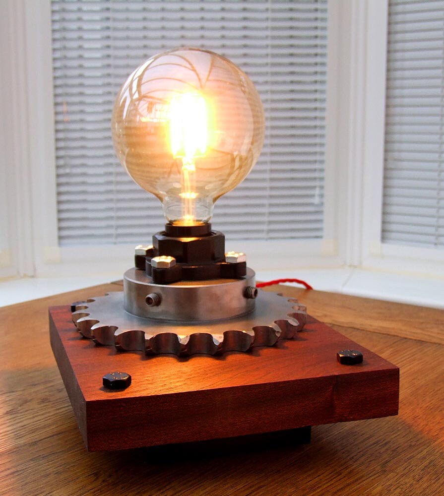 Industrial Steampunk Style Upcycled Table Lamp - Etsy