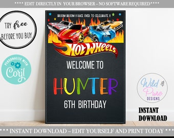 Hot Wheels Invite - Etsy