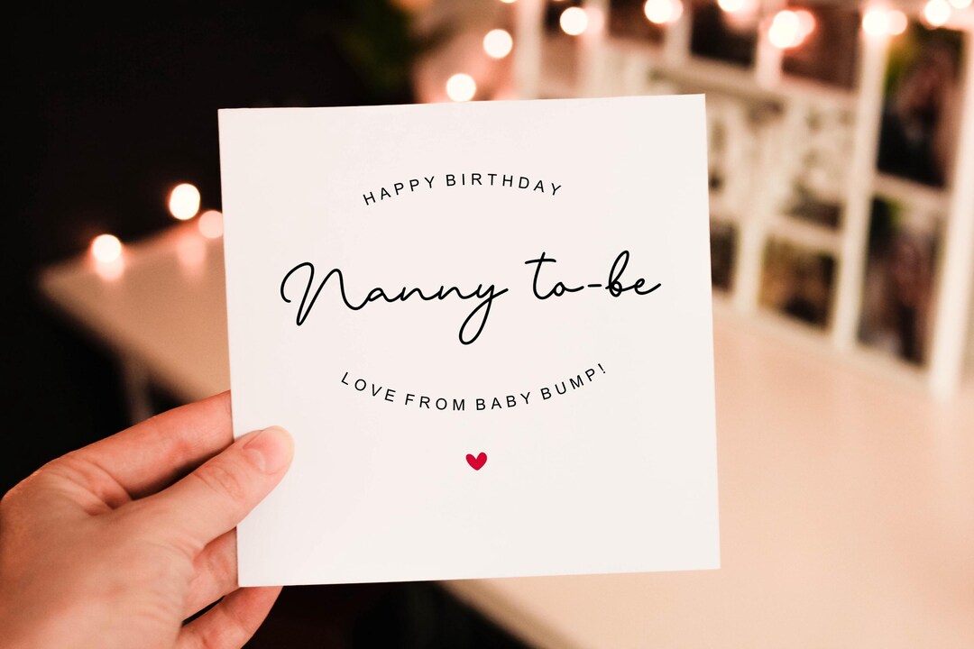 Personalised Happy Birthday Nanny to Be to Bump, Nan Birthday Card ...
