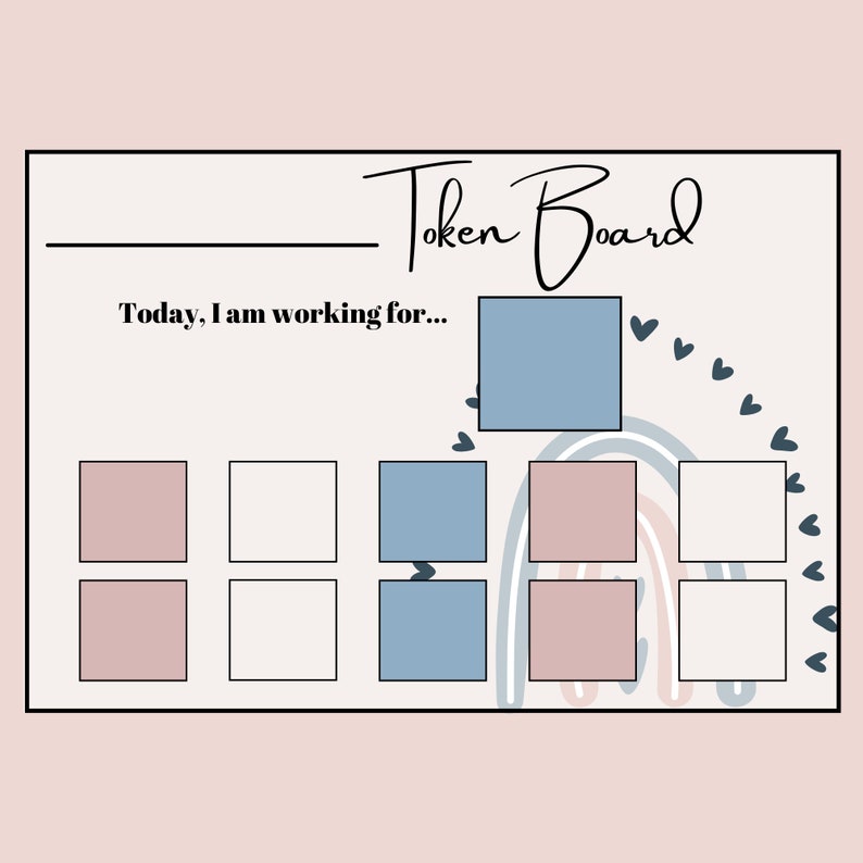 Minimalist Rainbow Token Board - Etsy