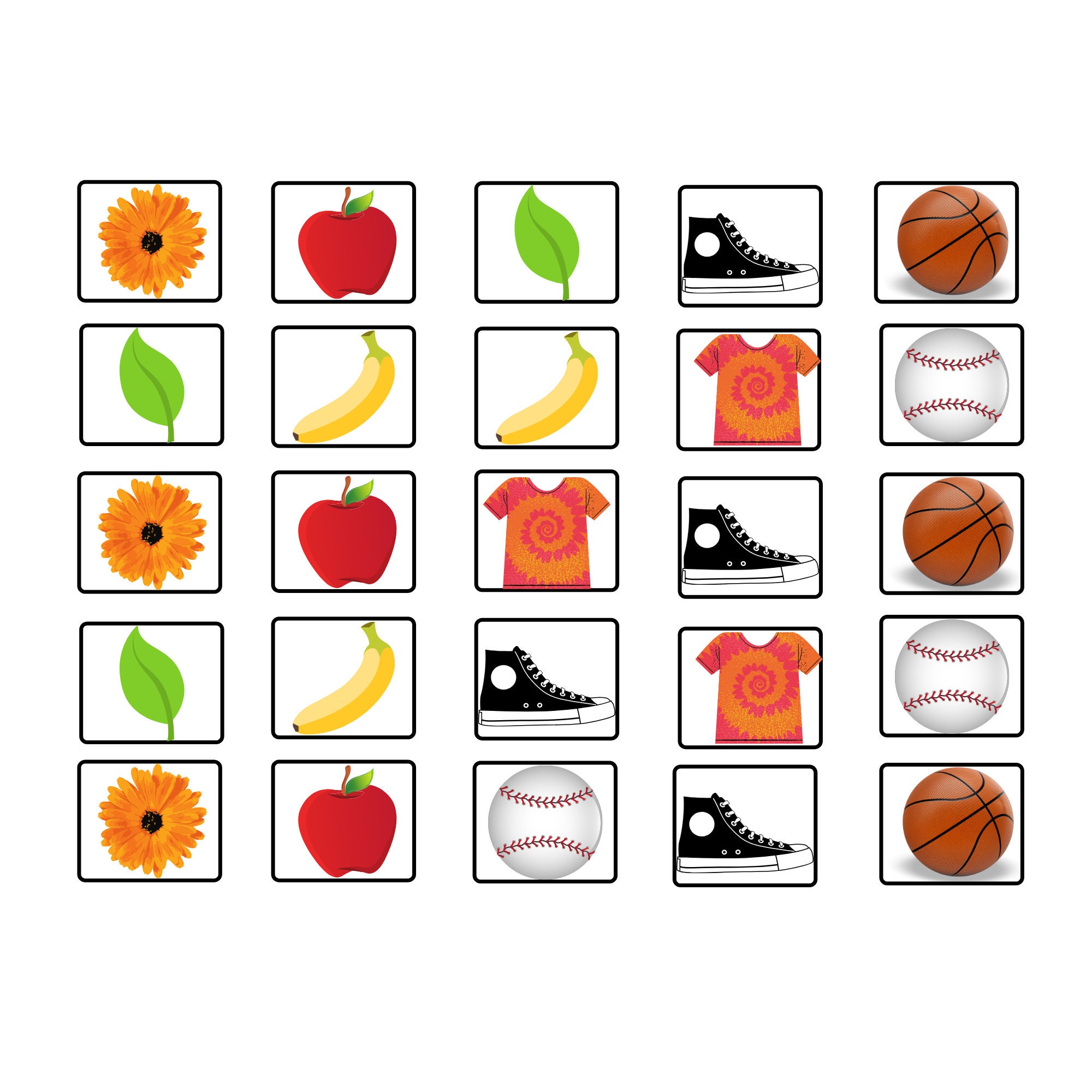 Simple Pattern Completion Worksheets - Etsy