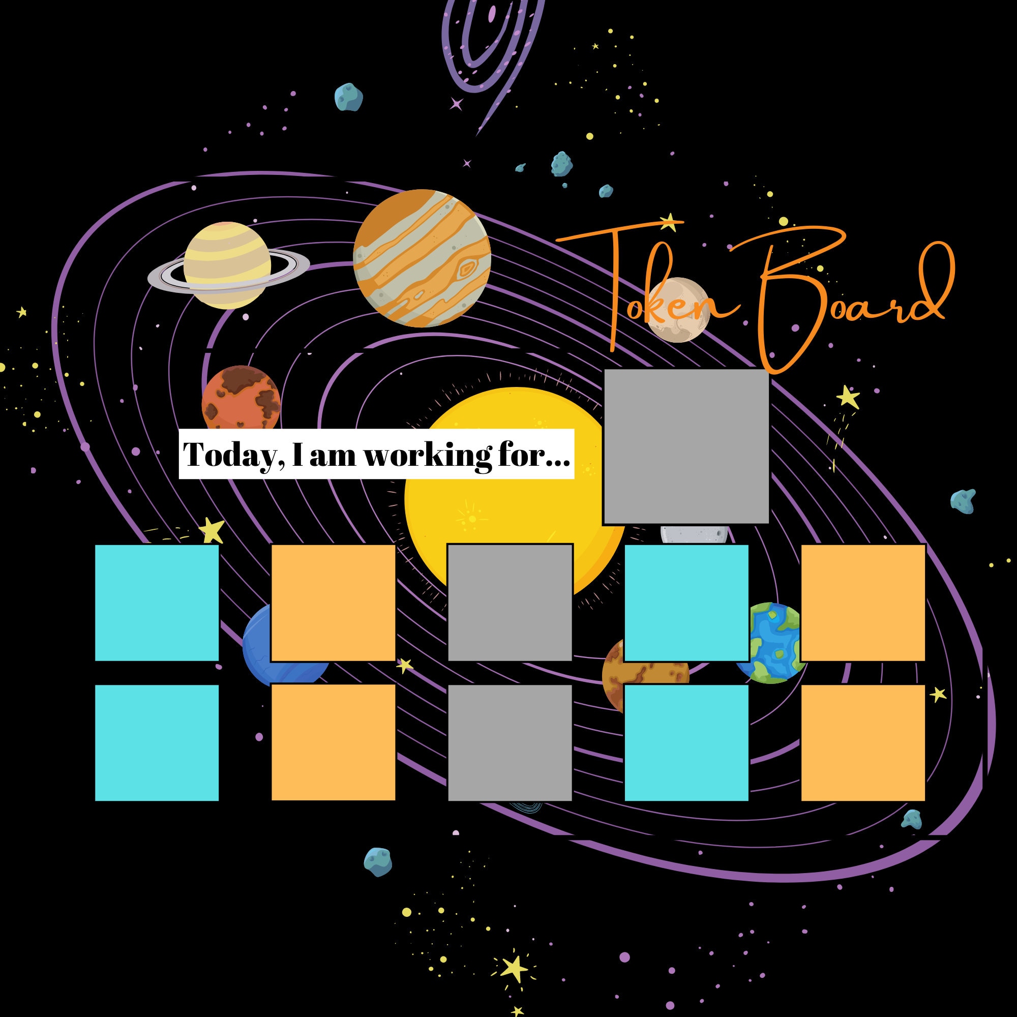 Solar System Token Board - Etsy