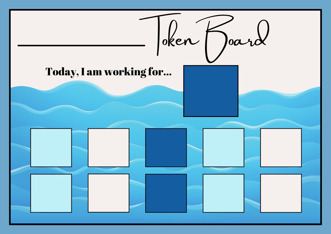 Ocean Themed Token Board - Etsy