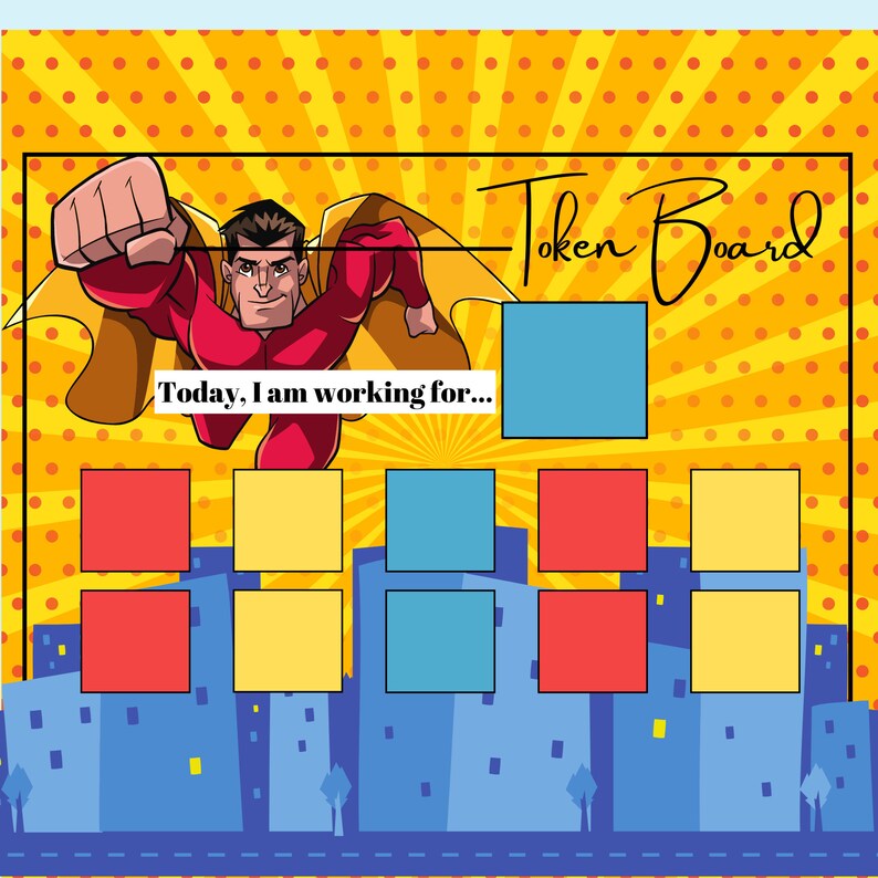 Superhero Token Board - Etsy