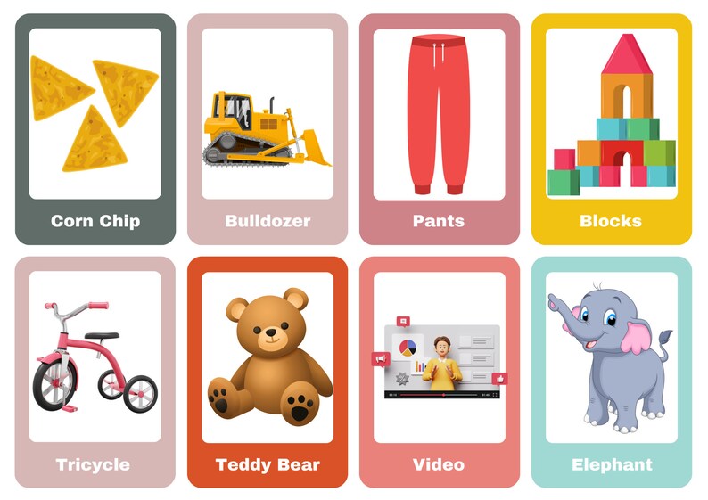 Common Items Tacting Flashcards, VB-MAPP Flashcards, Digital Download ...