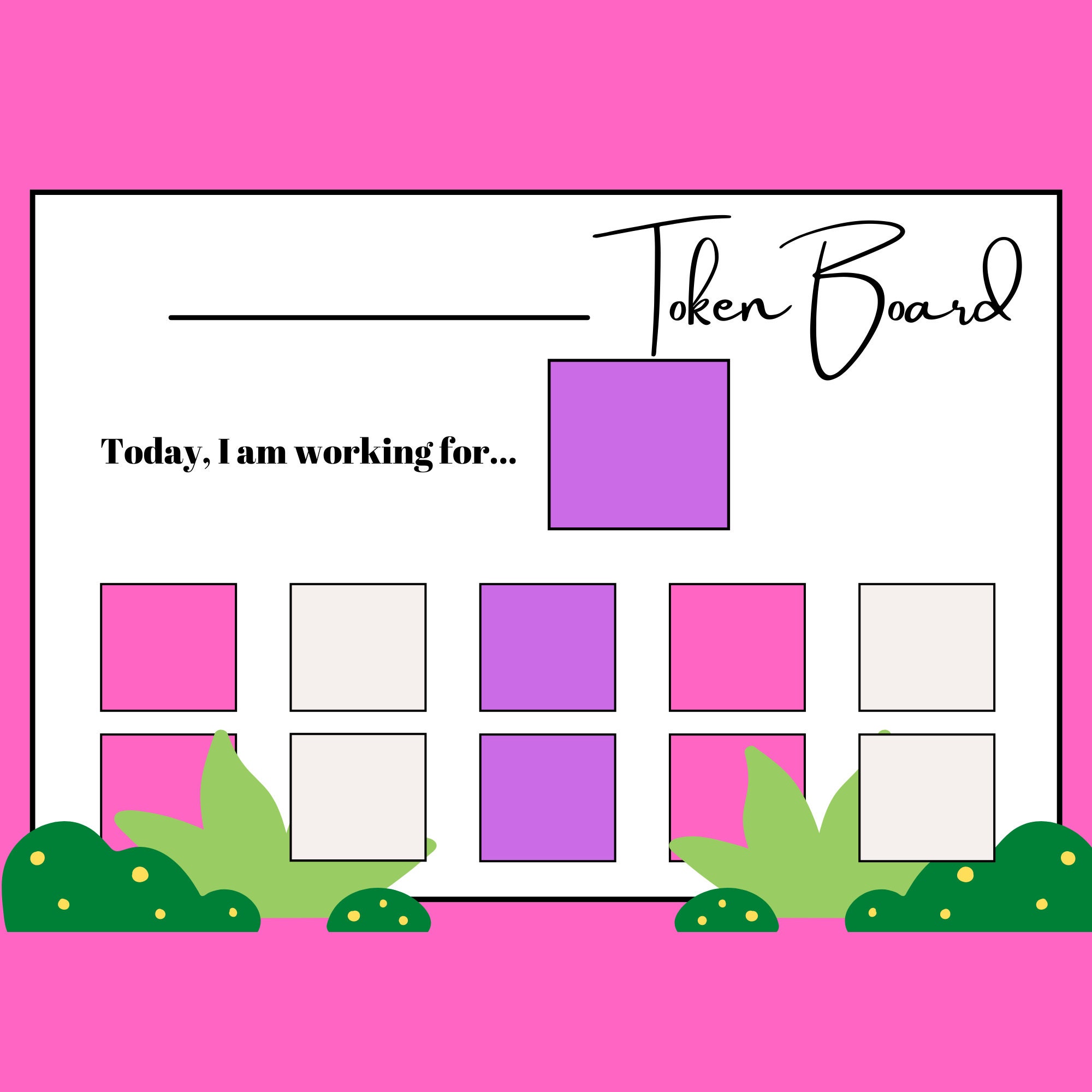 Pink Dinosaur Token Board - Etsy