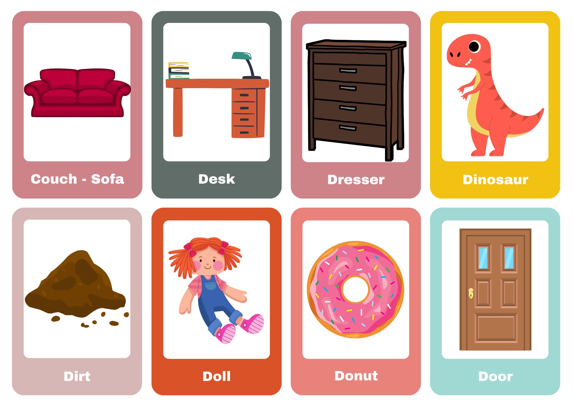 Common Items Tacting Flashcards, VB-MAPP Flashcards, Digital Download ...