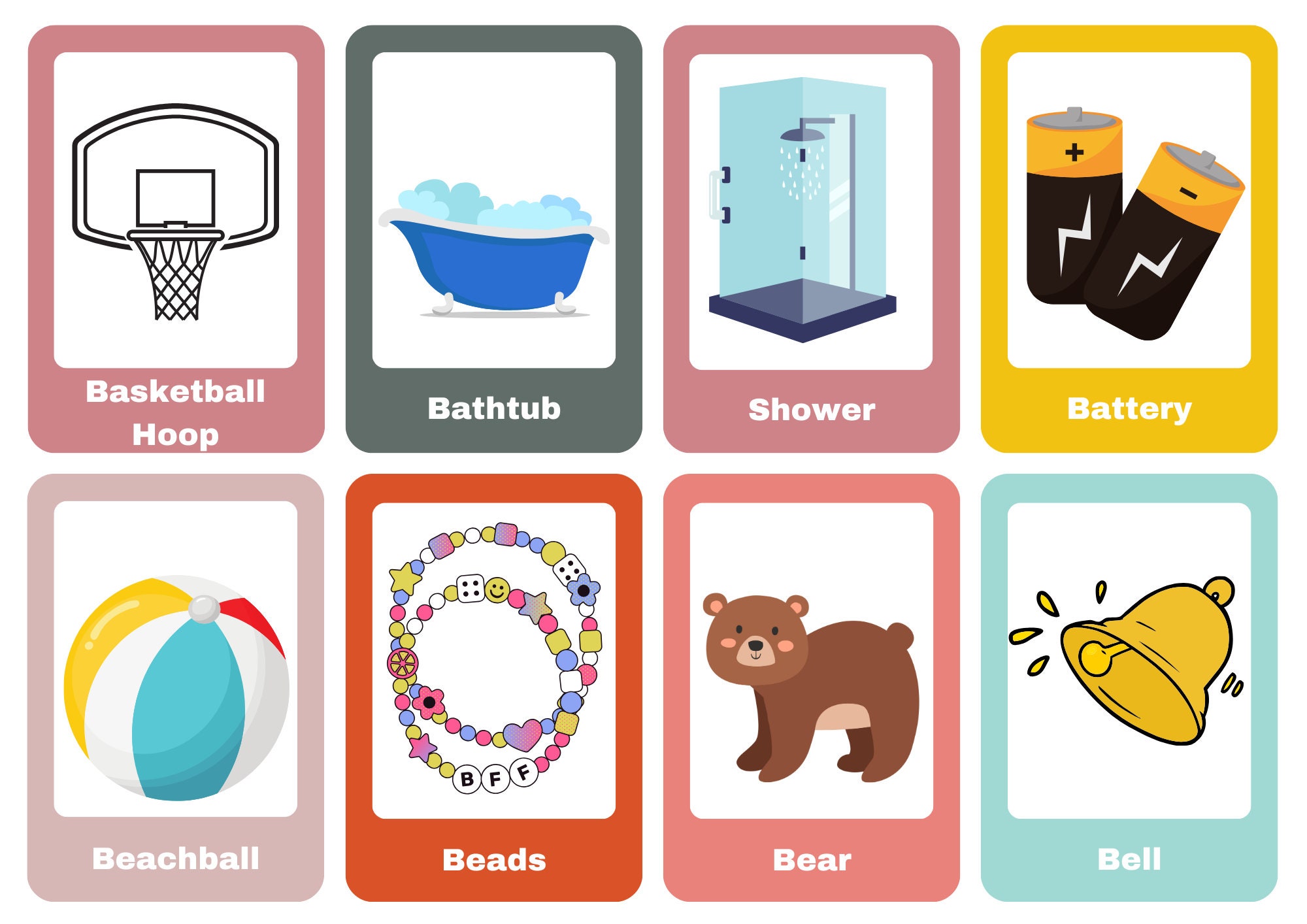 Common Items Tacting Flashcards, VB-MAPP Flashcards, Digital Download ...