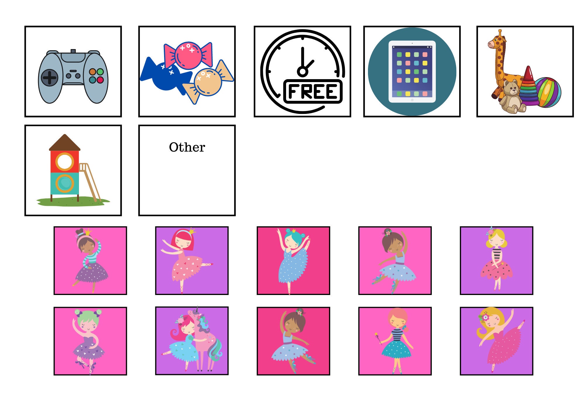 Ballerina Token Board - Etsy