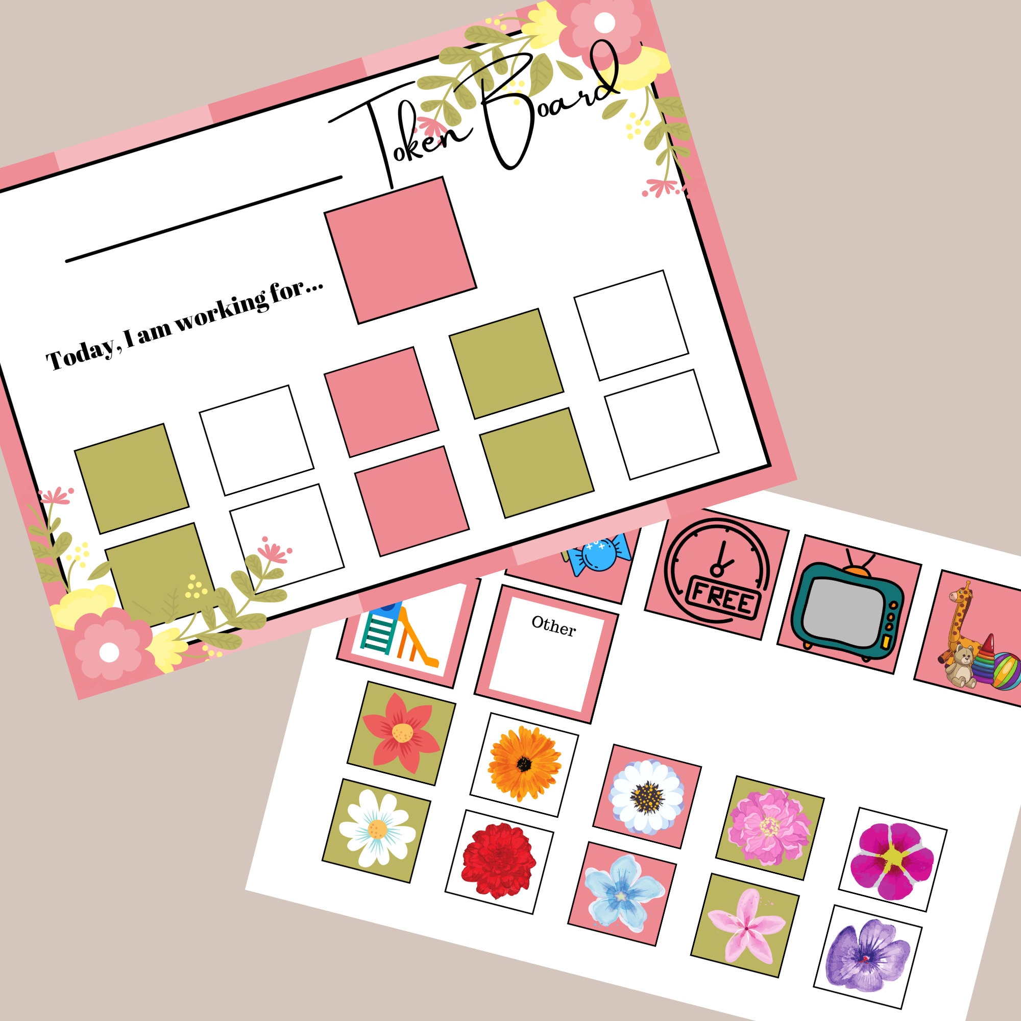 Floral Token Board - Etsy