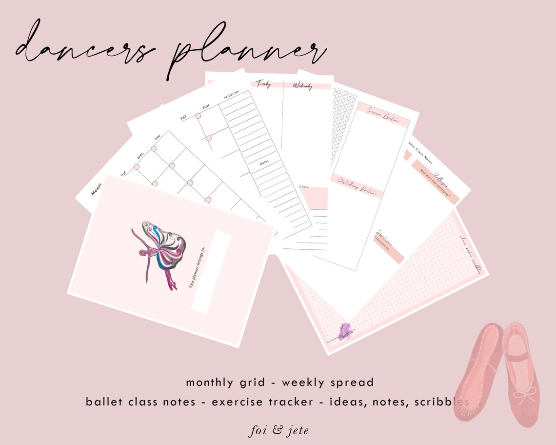 The CLASSIC Dance Planner Ballet Planner Undated Yearly - Etsy