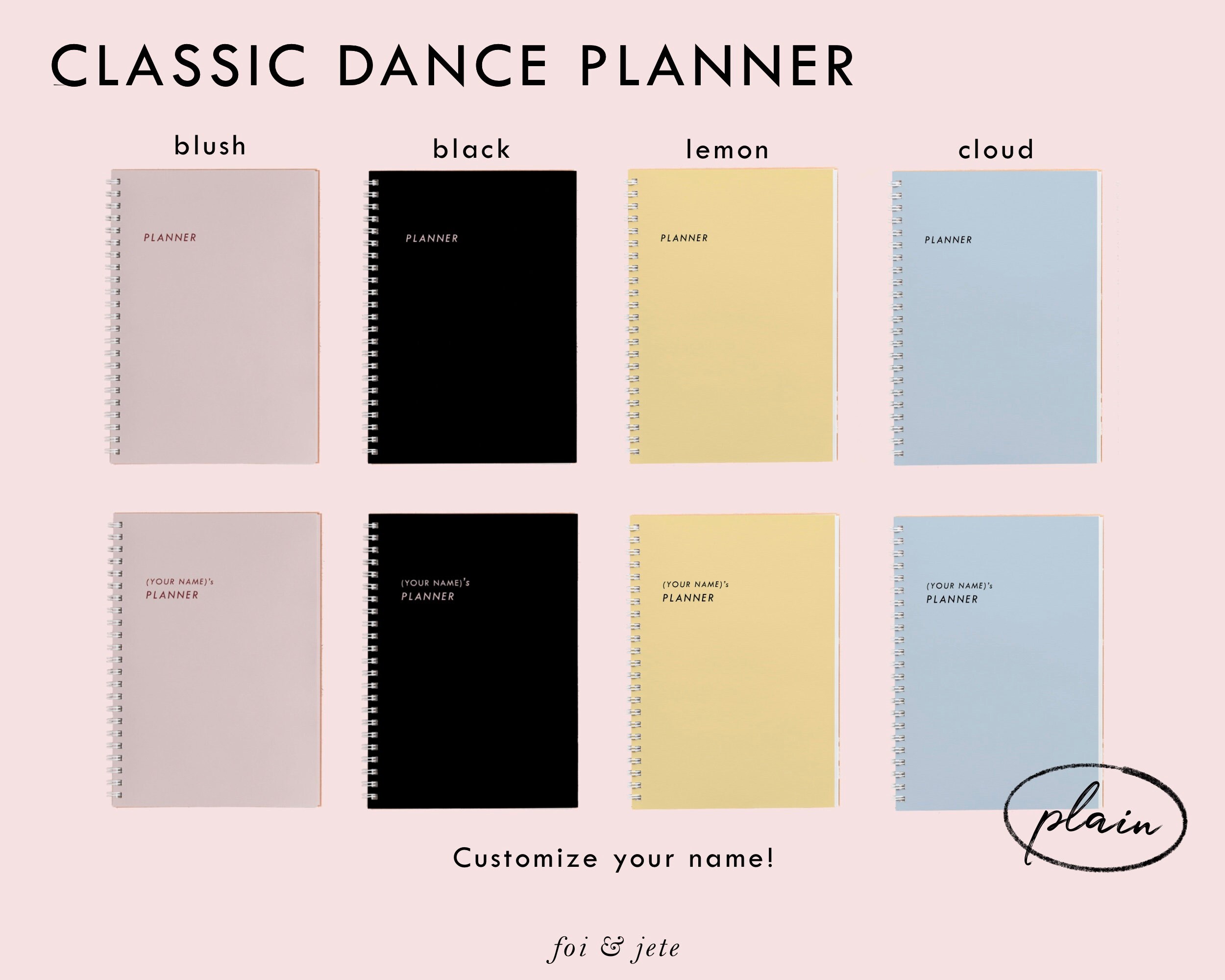 The CLASSIC Dance Planner Ballet Planner Undated Yearly Planner Dance ...