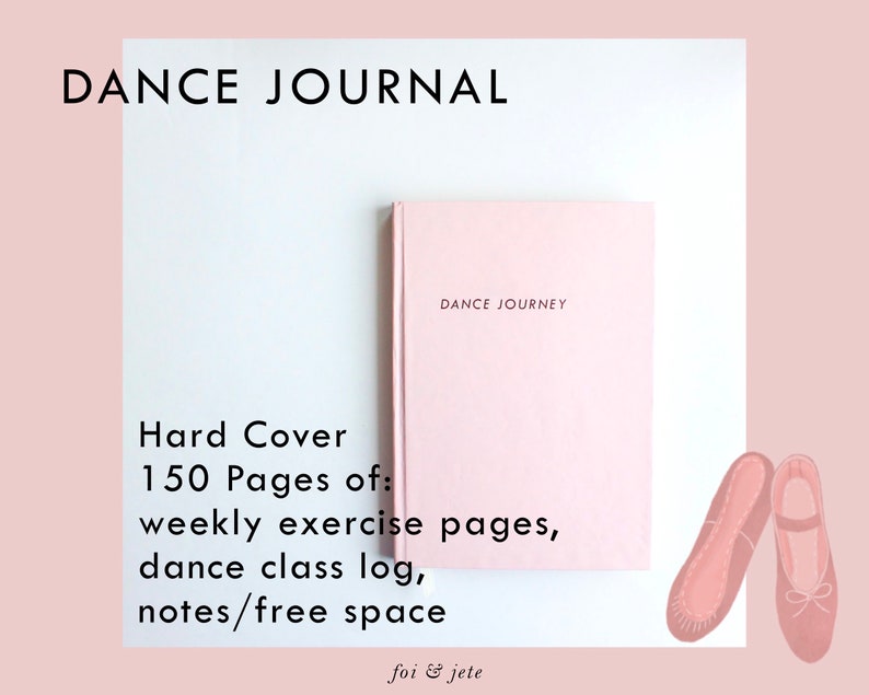 Dance Journal Ballet Journal Dancers Notebook Dance Exercise Tracker ...