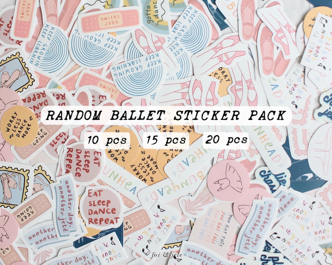 BALLET STICKER PACK - Random Mix - Dance Stickers- Ballerina Stickers ...