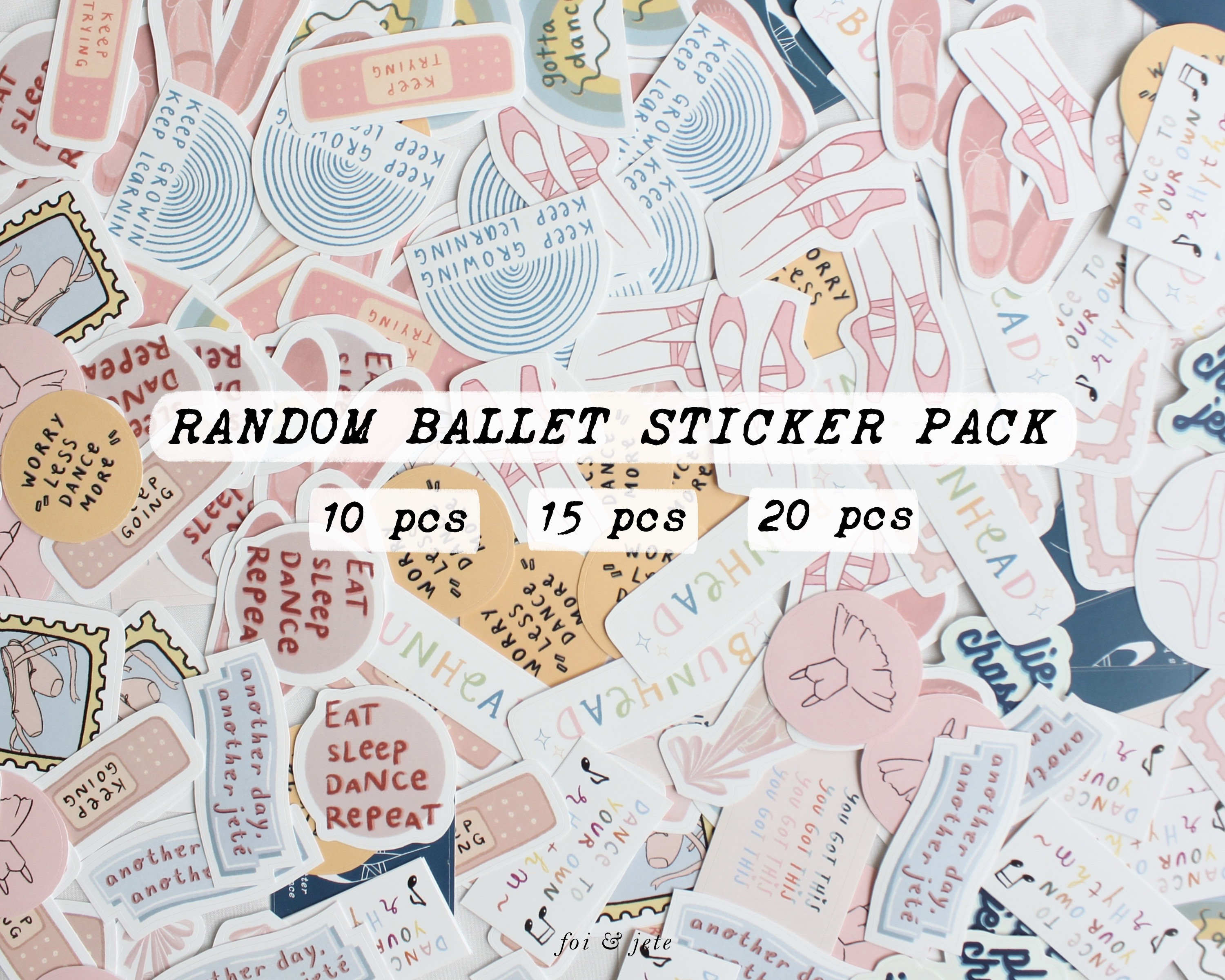 BALLET STICKER PACK Random Mix Dance Stickers Ballerina - Etsy