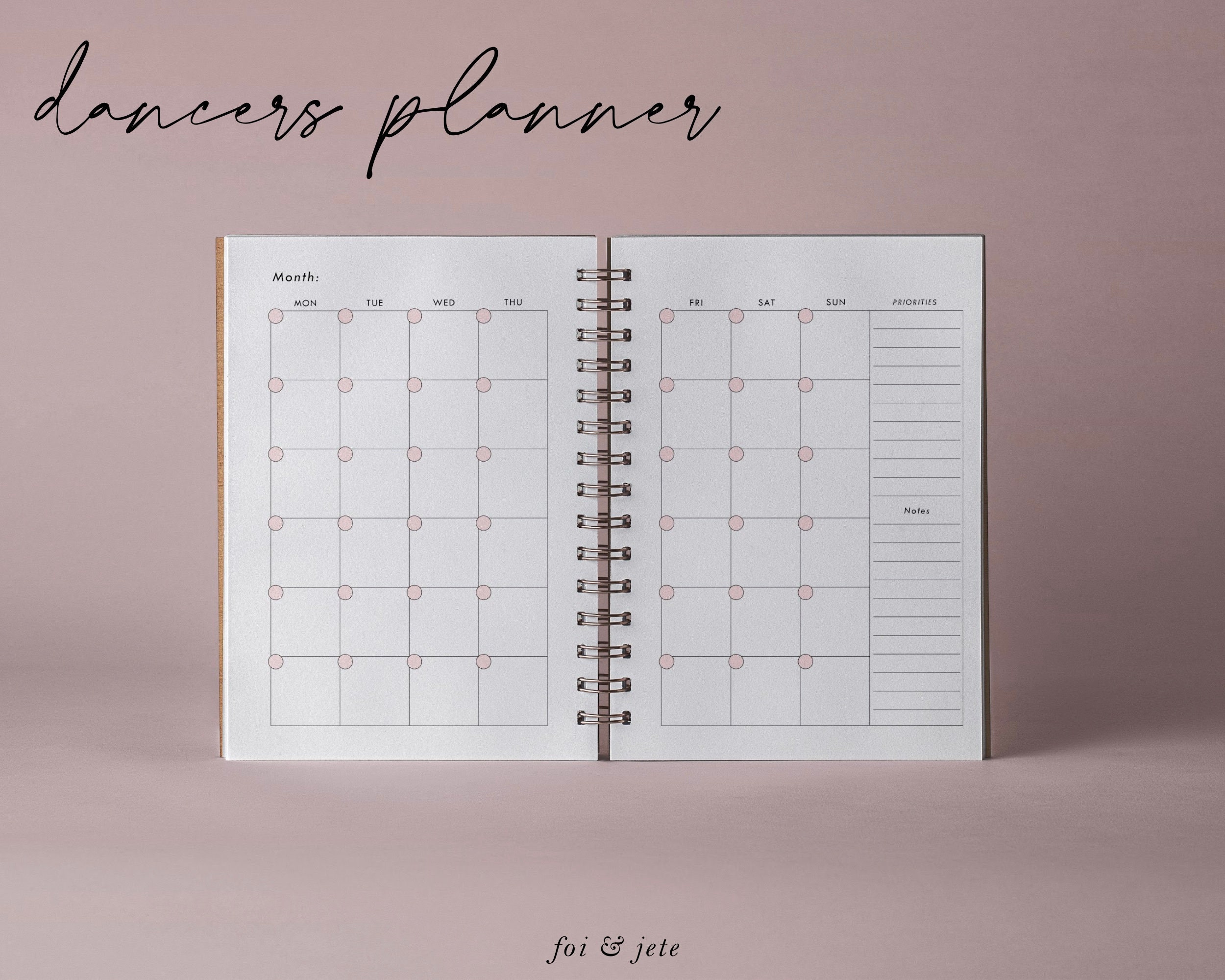 The CLASSIC Dance Planner Ballet Planner Undated Yearly Planner Dance ...