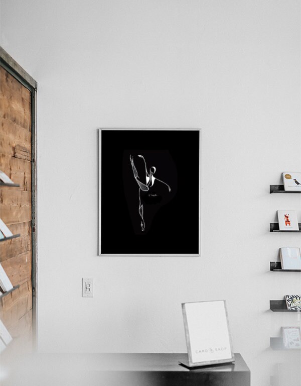 Ballet Art Print Line Art Print Ballet Dancer Print Dance - Etsy