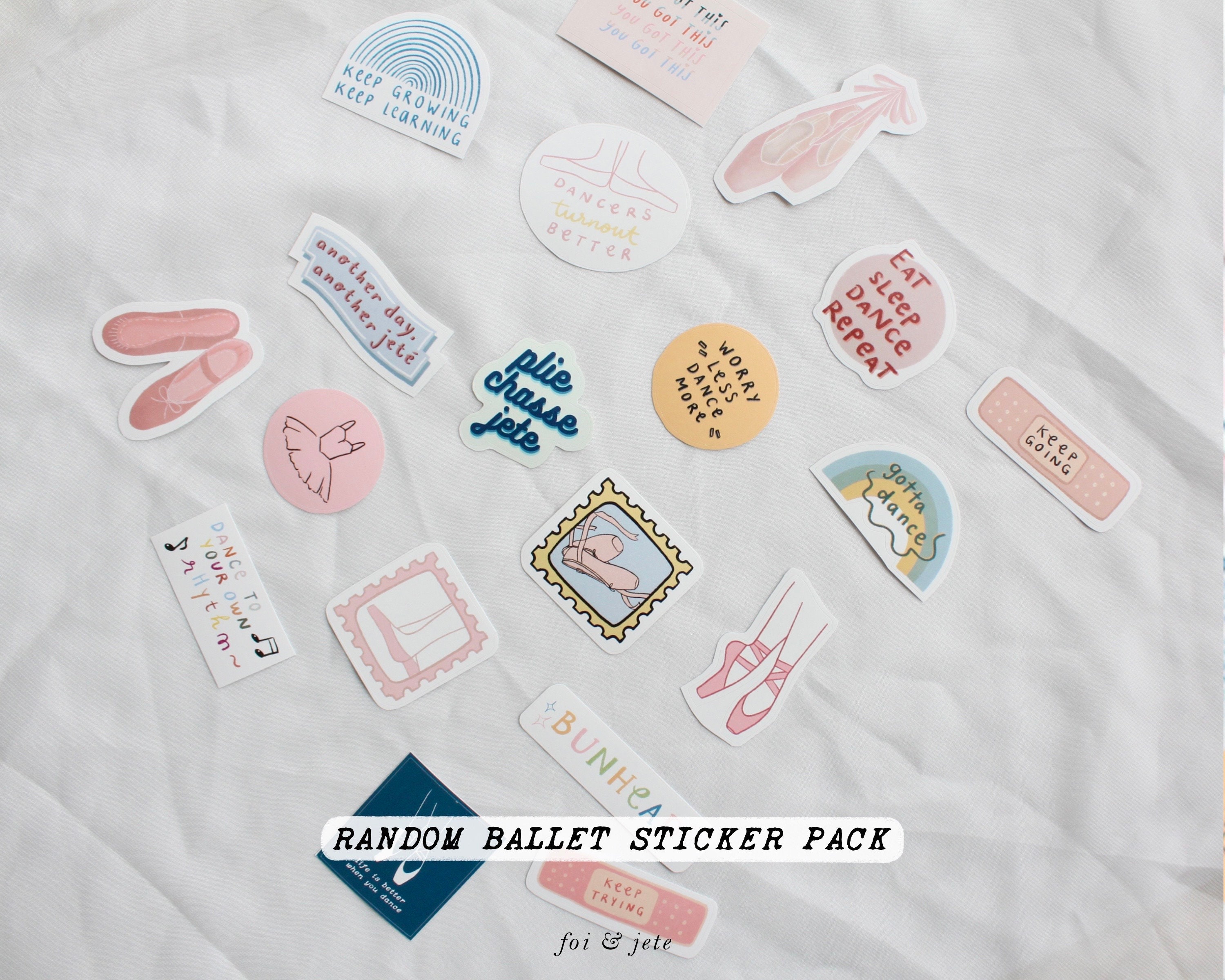 BALLET STICKER PACK Random Mix Dance Stickers Ballerina - Etsy