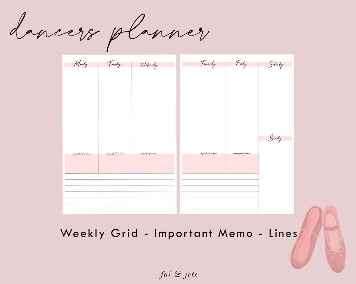 The CLASSIC Dance Planner Ballet Planner Undated Yearly - Etsy