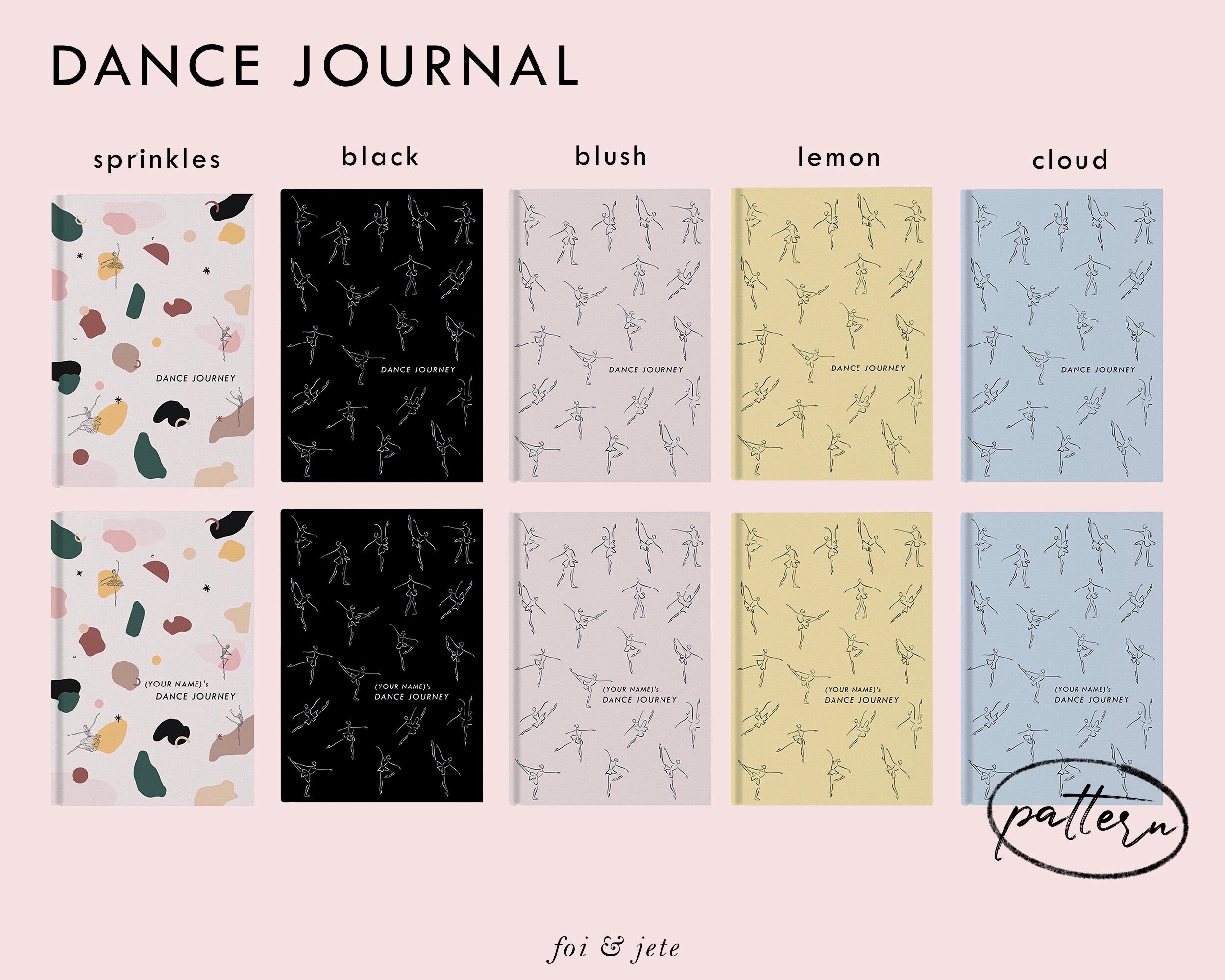 Dance Journal Ballet Journal Dancers Notebook Dance Exercise Tracker ...