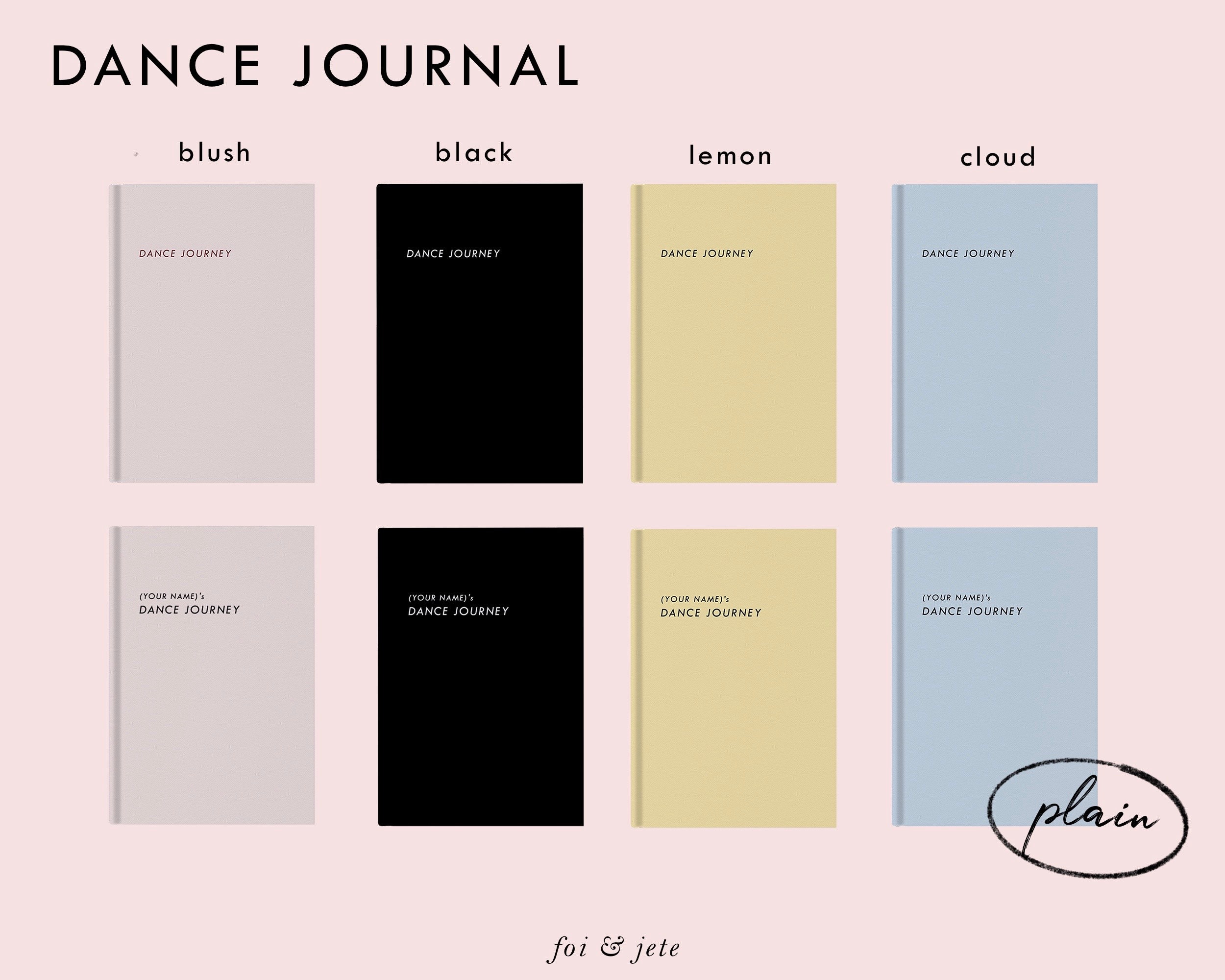 Dance Journal Ballet Journal Dancers Notebook Dance Exercise Tracker ...