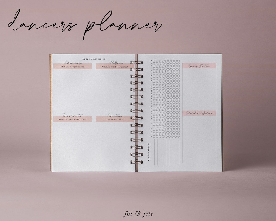 The CLASSIC Dance Planner Ballet Planner Undated Yearly - Etsy