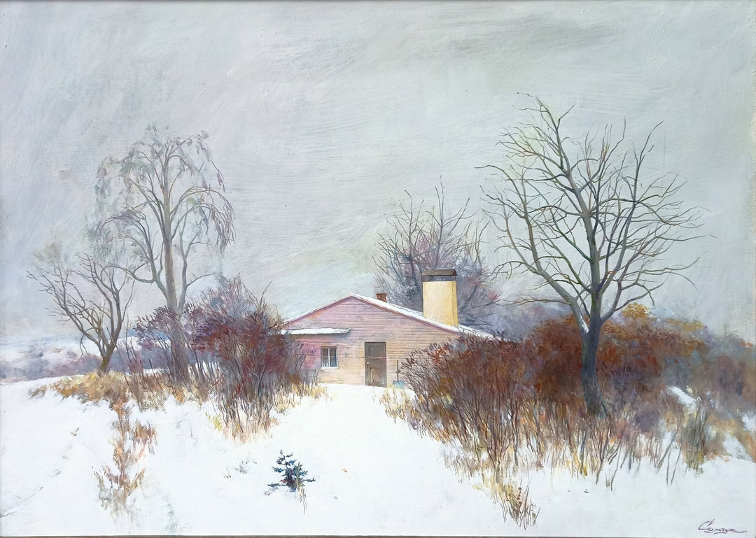 LANDSCAPE PAINTING, Original Oil Painting on Canvas by Ukrainian Artist ...