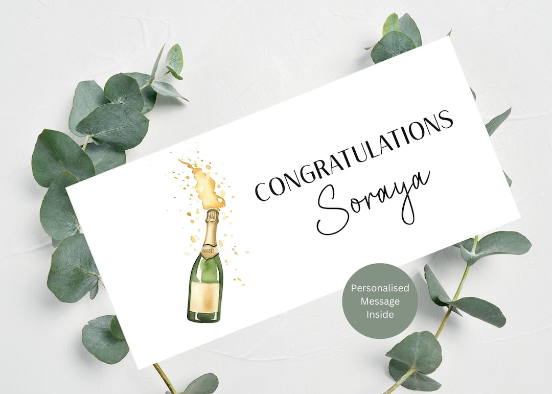 Personalised Congratulations Money Wallet / Personalised Name and ...